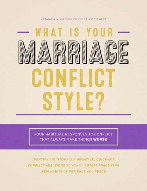Marriage Conflict Style Assessment: For You & Your Spouse - Jim Van Yperen